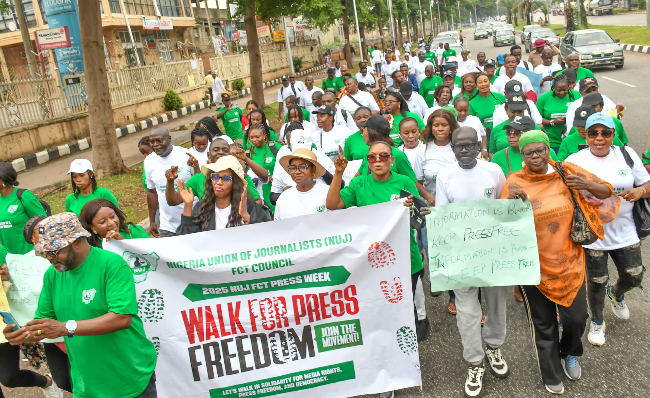 NUJ FCT Press week: Journalists march for free press, better work ...